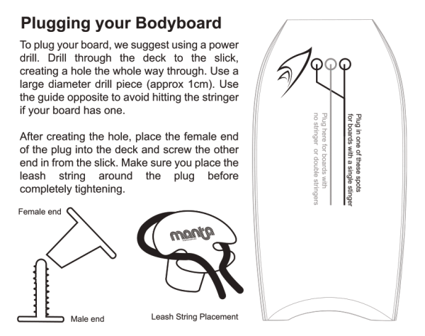 Plugging your board – Manta Bodyboards